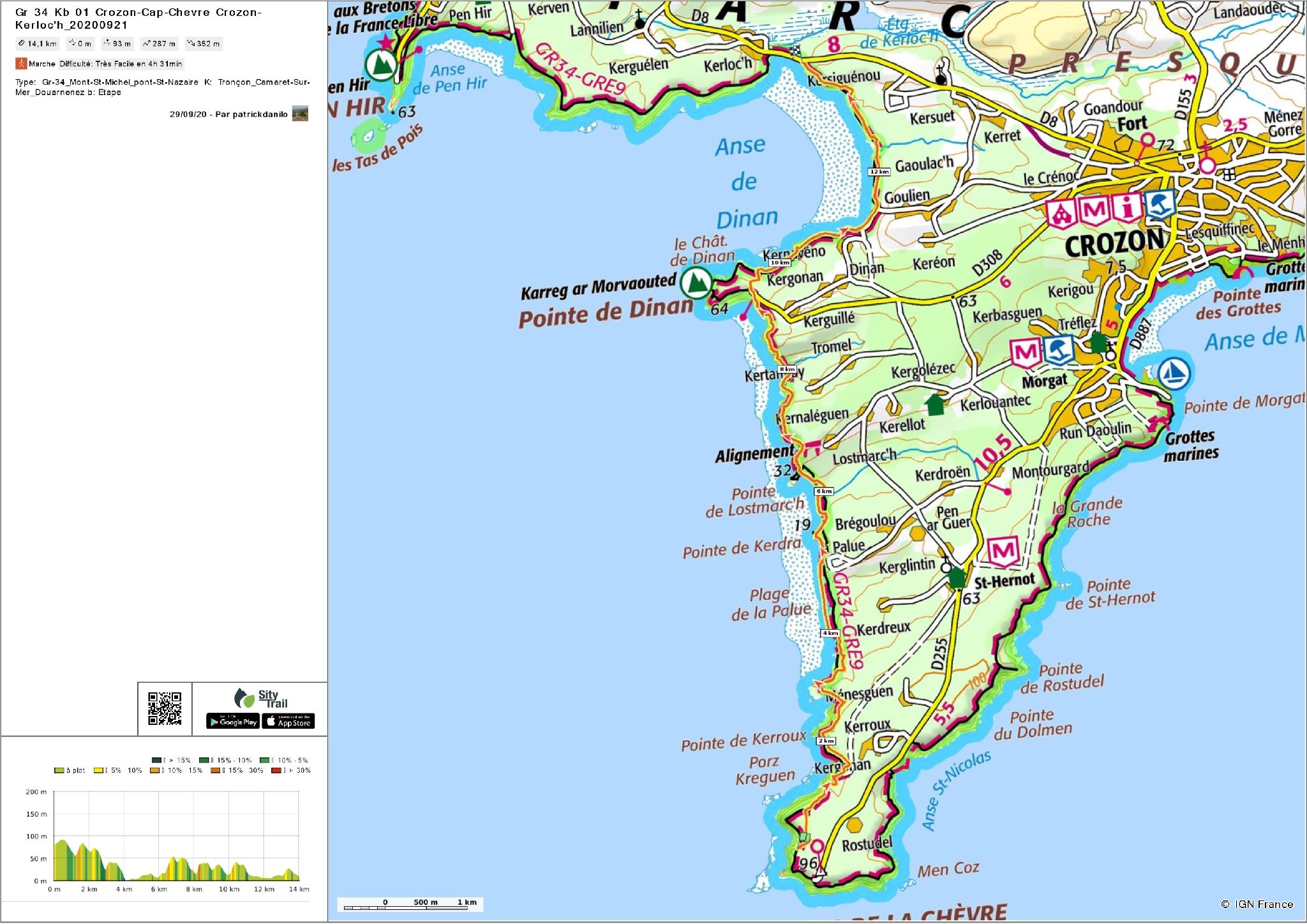 Randonnée Marche à CROZON: Gr_34_Kb_01_Crozon-Cap-Chevre_Crozon-Kerloc ...